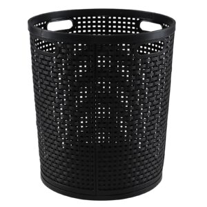 waikhomes laundry hamper with handles, flexible laundry basket for clothes, black, f