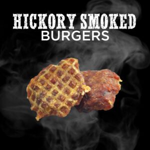 Premium Hickory Smoked 100% Beef Burger Slider Crunchy Dog Treats - No Additives, Made of 100% Natural Bully Sticks - Bite-Sized & Easily digestible Dog Treats for Training, Rewards - 1/2 lb Bag