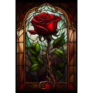 aestalrcus rose diamond painting kits for adults,rose diamond art kits for adults,rose gem art kits for adults for home wall decor 16x12inch