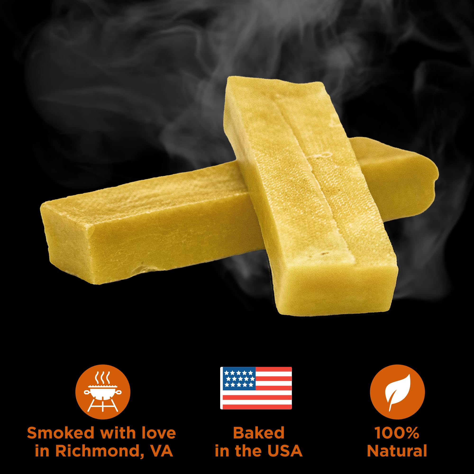 Premium Hickory Smoked 100% Natural Himalayan Yak Cheese for Dogs - No Additives, Lactose Free, Vegetarian Yak Bones for Dogs - Yak Cheese Himalayan Dog Chews Large, Long-Lasting Chews - Large 4 Pack