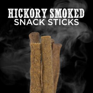 Premium Hickory Smoked Real Beef Dog Treats - Bully Snap Stick, 20 Pack - Reward, Puppy & Dog Training Treats - USA Smoked & Packed - No Additives, 100% Natural, Healthy Rawhide-Free High Protein