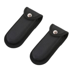 2pcs nylon pouch with belt loop for 5.1inch/13cm multitool,knife sheaths for 5.1inch/13cm folding knife,nylon case for leatherman tool,pocket knife holder holster(large size)