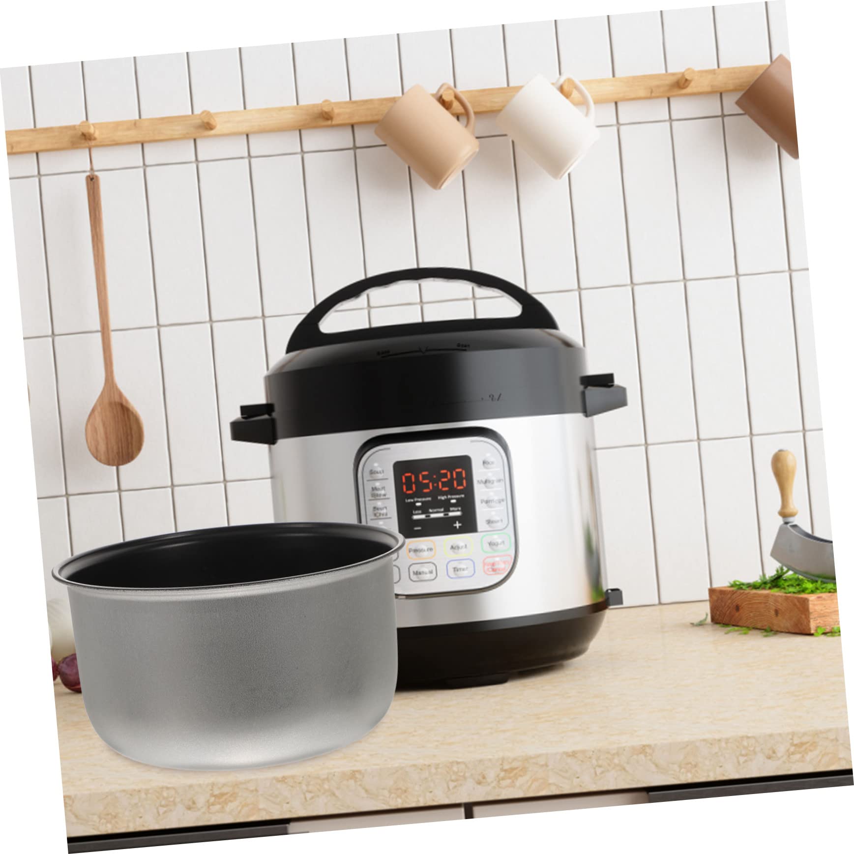 SHOWERORO 1 Set Rice Cooker Liner Electric Power Cooker Insert Liner Cooking Pot Pressure Cooker Accessory Inner Cooking Rice Maker Cooker Rice Pot Ball Kettle Aluminum Alloy Rice Cooker Pot