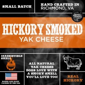 Premium Hickory Smoked 100% Natural Himalayan Yak Cheese for Dogs - No Additives, Lactose Free, Vegetarian Yak Bones for Dogs - Yak Cheese Himalayan Dog Chews Large, Long-Lasting Chews - Large 4 Pack