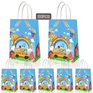 poakypa 20 pcs cartoon melon birthday party supplies,kid party decorations gift bags,boys and girls candy bags for birthday party.