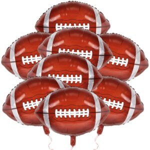 8pcs football balloons garland 24inch large foil mylar sports balloons favors rugby balloon bouquet arch for football graduation birthday themed party decorations supplies