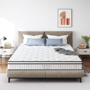 SogesSleep Twin Mattress, 10 Inch Hybrid Mattress in a Box, Individual Pocket Spring Bed Mattress, Medium Firm Mattress for Pressure Relief, Strong Edge Support, CertiPUR-US & Fiberglass Free