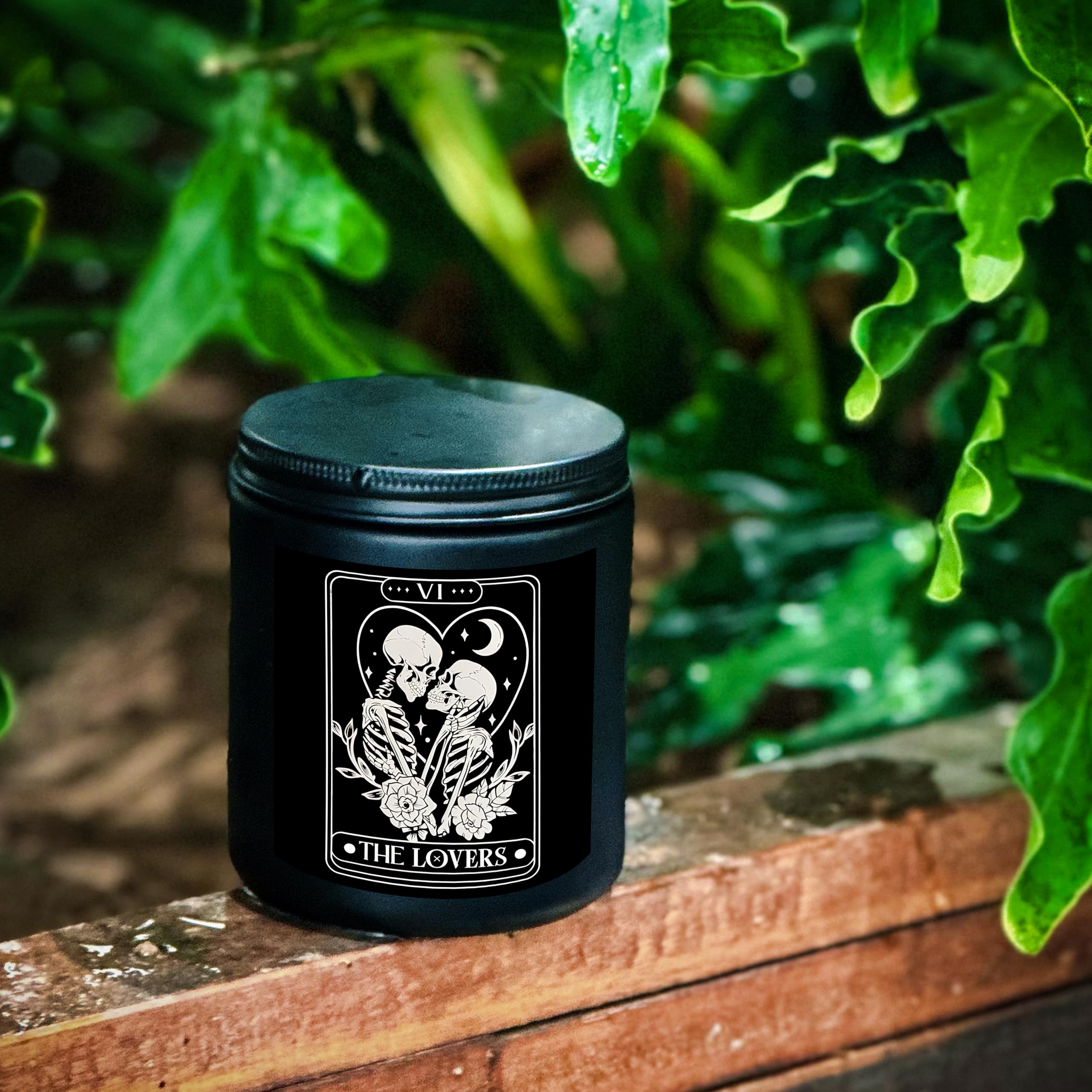 QGFM Gothic Couple Scented Candle,Gothic Valentines Skeleton Gifts for Women Men,Tarot Scented Candle,Couples Gifts for Husband and Wife,Couples Gifts for Husband and Wife - Jar Candles