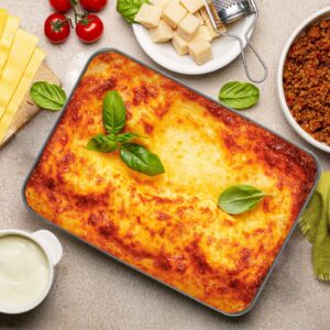 Jucoan Lasagna Pan Deep, 16 x 11.5 x 3 Inch Rectangle Cake Pan Casserole Dishes for Oven, Large Baking Pan Roasting Pan Brownies Pan for Thanksgiving Christmas Wedding Housewarming Gifts, Dishwasher Safe