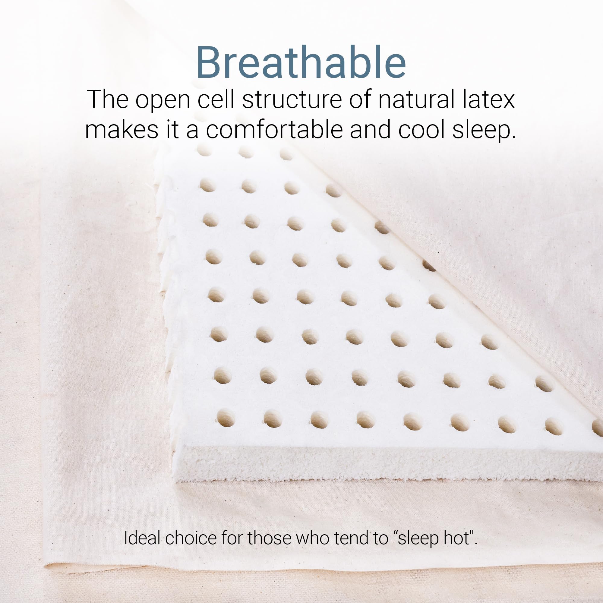 Foamma Organic Latex Mattress Topper - Queen - Organic Latex Topper Made from 100% Organic Latex Foam - Durable, Cooling, and Breathable - GOLS Certified Organic Latex Mattress Topper