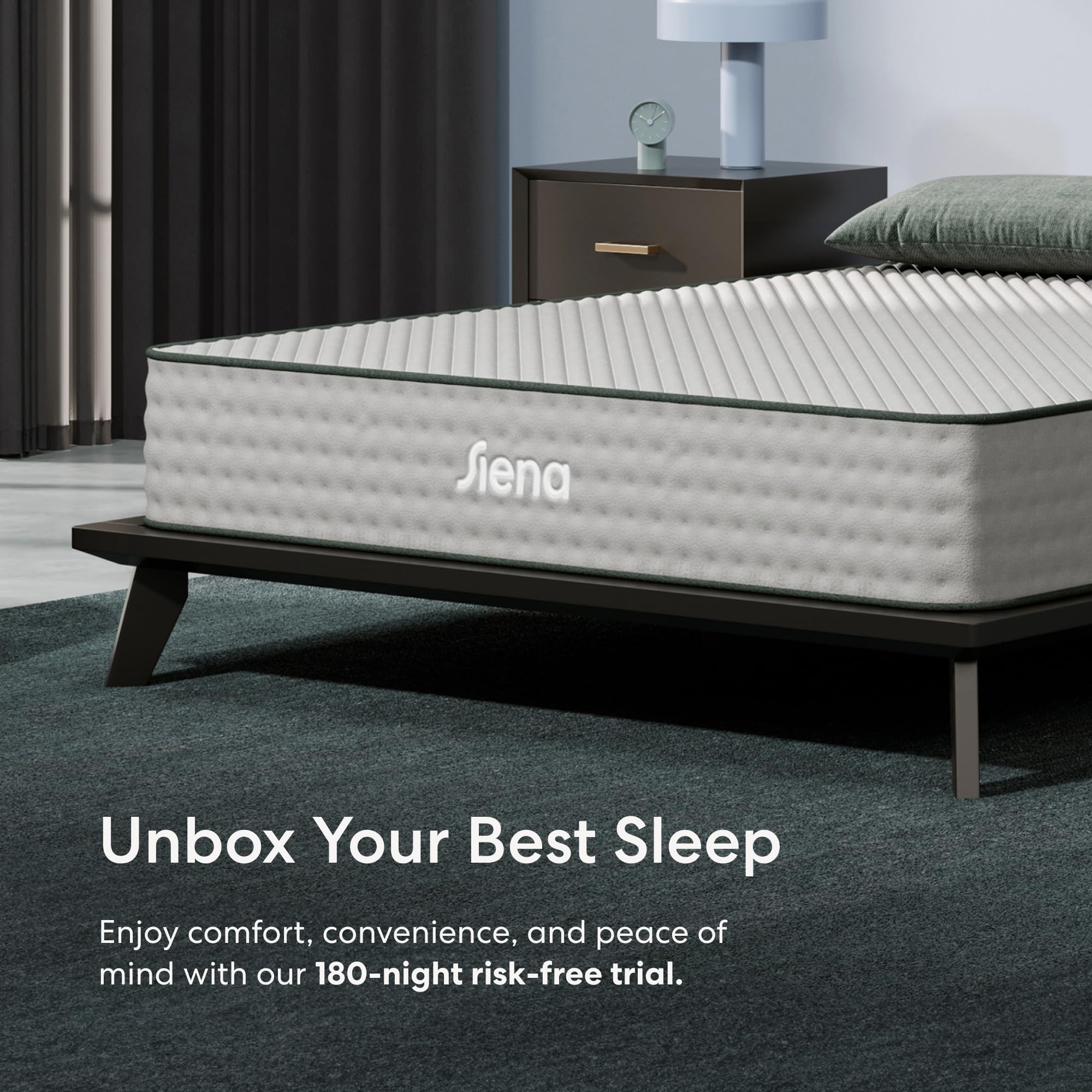 Siena 10” Cal King Hybrid Plush Mattress - Memory Foam & Innerspring System - 180 Night Trial - Premium Pressure-Relieving Layers - 10 Year Manufacturer Warranty - CertiPUR-US® Certified