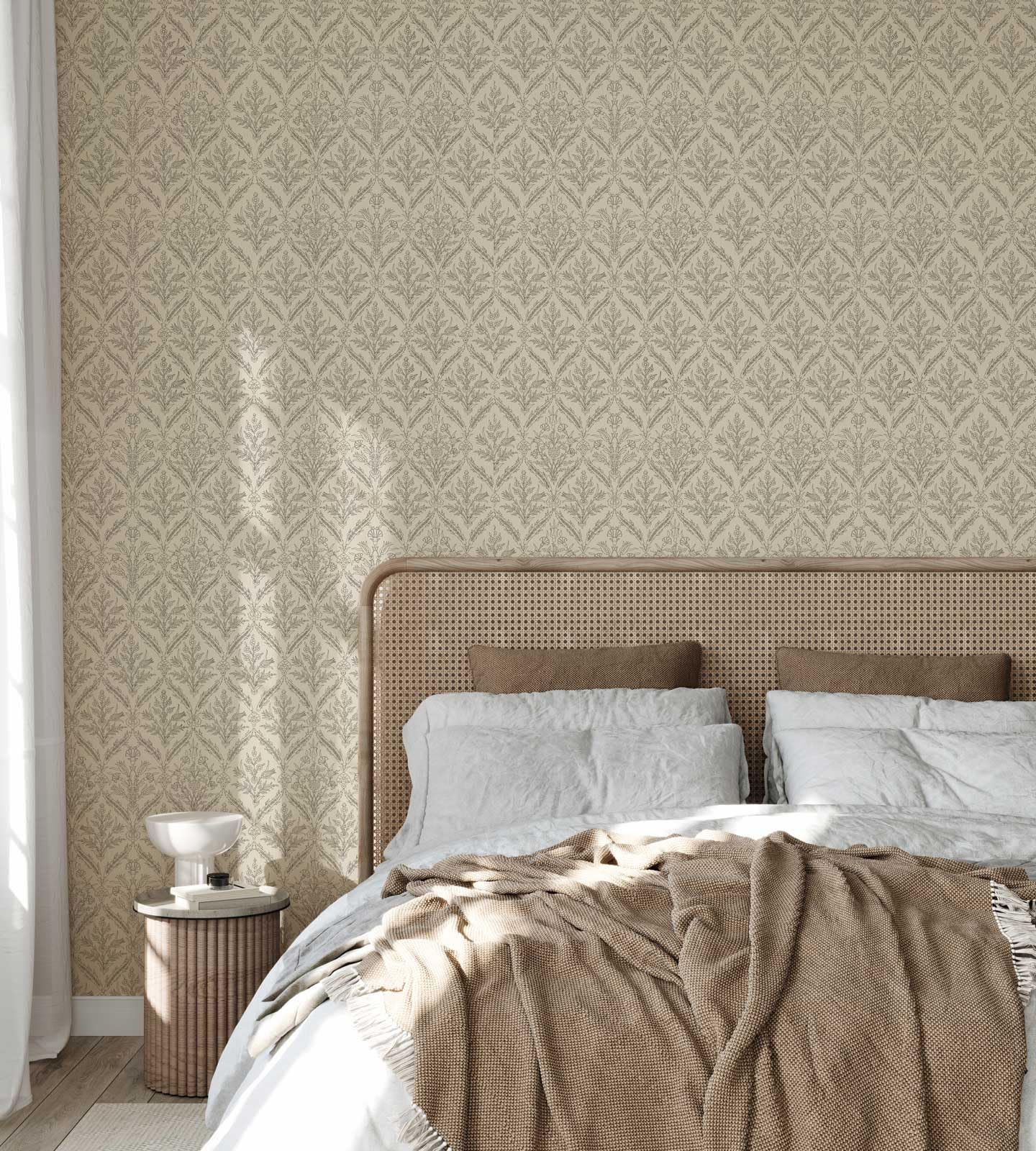 YXTII Boho Wallpaper Peel and Stick Wallpaper Vintage Wallpaper Stick and Peel Damask Wallpaper Self Adhesive Removable Wallpaper for Bedroom Drawers Cabinets