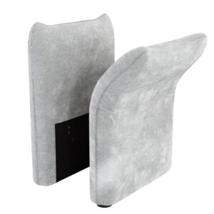 LLappuil 1 Pair of Module Armrest for Sectional Sofa Couch with Adjustable Angle, Interchangeable to Backrest, Chenille, Grey