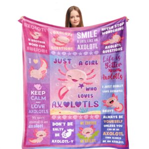 linxher axolotl gifts, axolotl blanket, axolotl stuff, axolotl birthday gifts, axolotl bedding, axolotl gifts for girls, gifts for axolotl lover, salamander gifts, best axolotl gifts blanket 50” x 40”