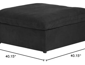 Sdorens Convertible Modular Sectional Sofa, Ottoman Seat Cube, Customizable Modular Sectional Sofa for Living Room Office Apartment, Black