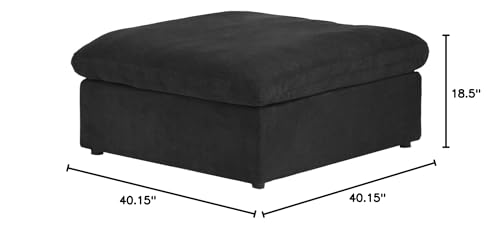 Sdorens Convertible Modular Sectional Sofa, Ottoman Seat Cube, Customizable Modular Sectional Sofa for Living Room Office Apartment, Black