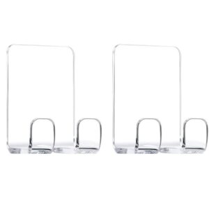 jwce. razor holder hooks shower hook with acrylic adhesive for razor bathroom kitchen organizer for razor plug towelrazor hooks (acrylic razor holder-2pcs)