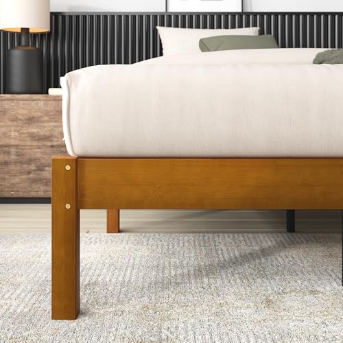 Zinus Ellie 14 Inch Bamboo Platform Bed Frame, Wood Slat Support, No Box Spring Needed, Easy Assembly, Queen