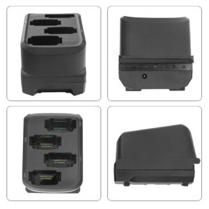 4-Slot Battery Charger Cradle with Power Supply for Zebra MC9300 Series Barcode Scanner Handheld Mobile Computer,12V/4.16A,P/N:SAC-MC9300-HC4SC1-01