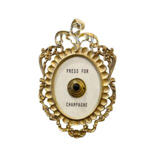 press for champagne button, ring mini press for champagne button, press for champagne door ring bell, champagne themed decor wall plaque ornament gift for party christmas home bedroom hotel