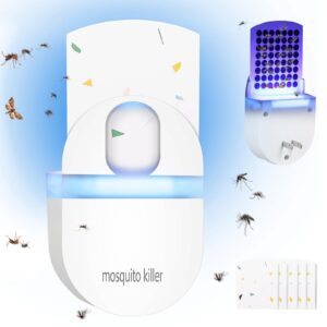 gnat trap for house indoor flying insect trap bug catcher plug in fly trap indoor mosquito trap uv bug light bug catcher with 5 sticky bug trap boards for home office