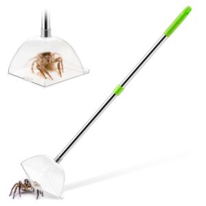 saillong 1 pack large spider insect catcher with long 31'' handle, contactless spider grabber removes release spiders and insects, spider catchers for home kid nature explore