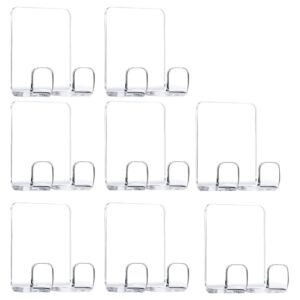 jwce. razor holder hooks shower hook with acrylic adhesive for razor bathroom kitchen organizer for razor plug towel (clear-8pcs)