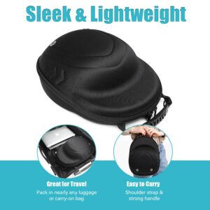 SLINRKE Hat Travel Case - Hard Hat Case for Baseball Caps, Hat Carrier Case with Carrying Handle & Shoulder Strap, Hat Organizer Protects Up To 6 Hats - Perfect for Traveling & Home Storage