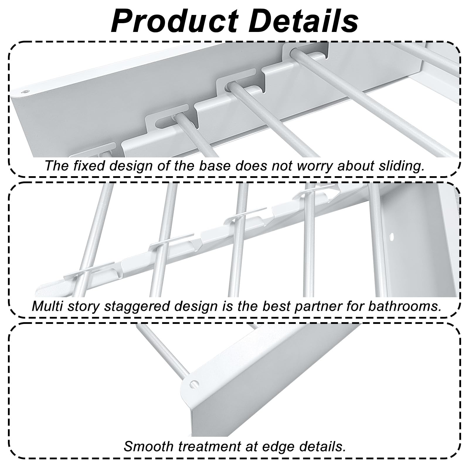 Hlimior Wall Mounted Drying Rack，Laundry Drying Rack Collapsible, 31.5" Wide Wall Mounted Drying Rack, 100% Aluminum Rods Space Saving Clothes Drying Rack for Laundry Room, 60 lb Capacity (White)