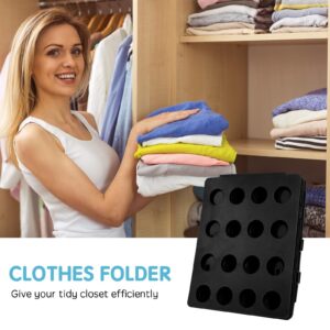 T Shirt Folding Board Laundry Organizer Durable Tool T Shirt Clothes Folder Plastic Easy and Fast Folding Board for Kid Children and Adult to Fold Clothes Black