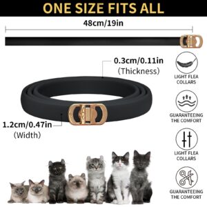 YOTANGO 4 Pack Flea Collar for Cats, 32 Months Flea and Tick Prevention for Cats, Waterproof Cat Flea Collar, Cat Flea and Tick Treatment, Adjustable Flea and Tick Collar for Cats Kittens-Black