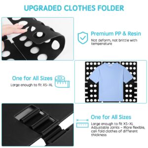 T Shirt Folding Board Laundry Organizer Durable Tool T Shirt Clothes Folder Plastic Easy and Fast Folding Board for Kid Children and Adult to Fold Clothes Black