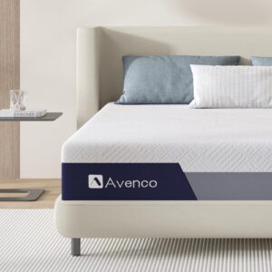 avenco king size mattress, 12 inch gel memory foam mattress king for fresh sleep & pressure relief, medium firm mattress with motion isolation, mattress in a box