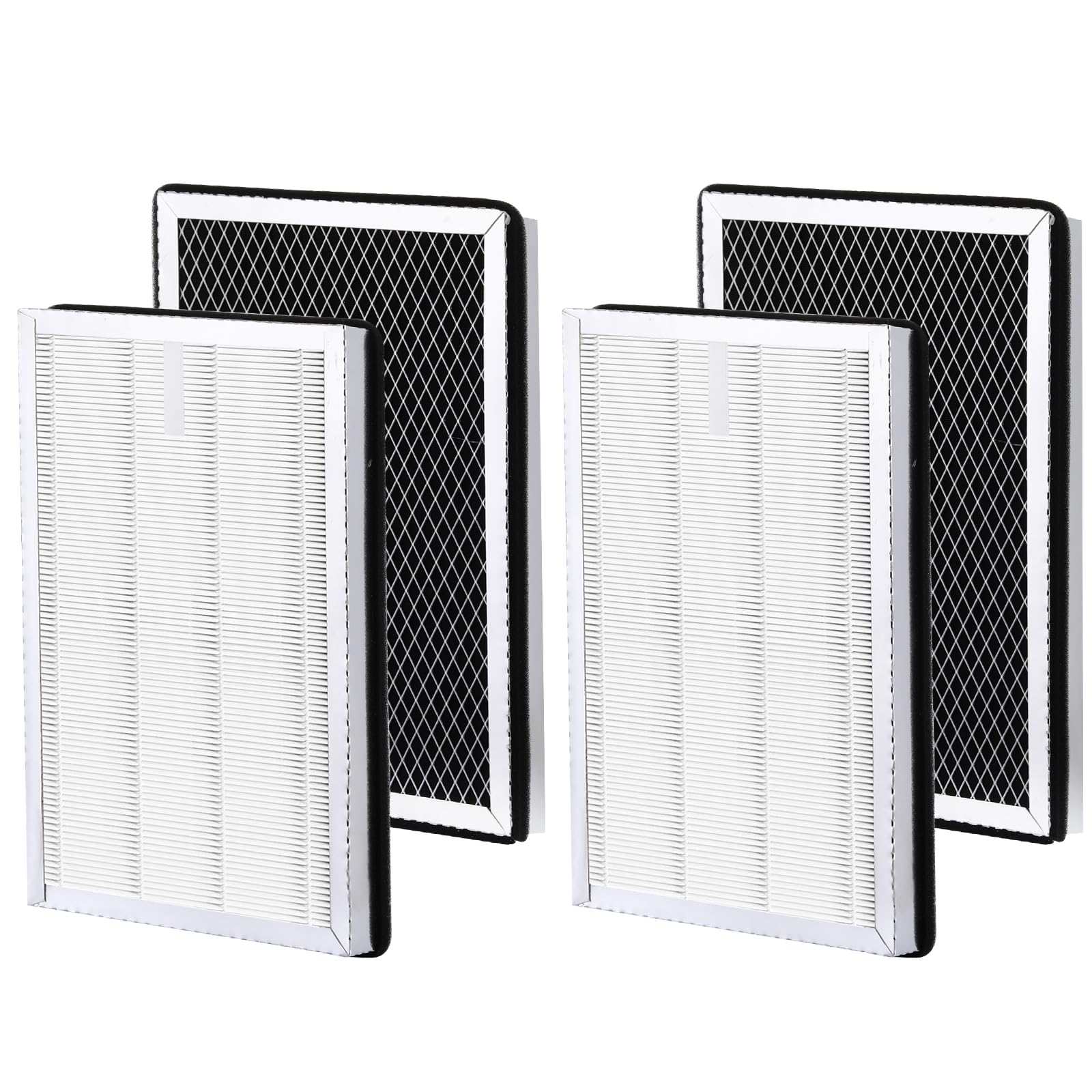 LOSKLENO 25 Replacement Filter 4 PACK Compatible with 25 Air Purifier, True HEPA 13 Fit for 25 Series Air Purifier B1/S1/W1 Models