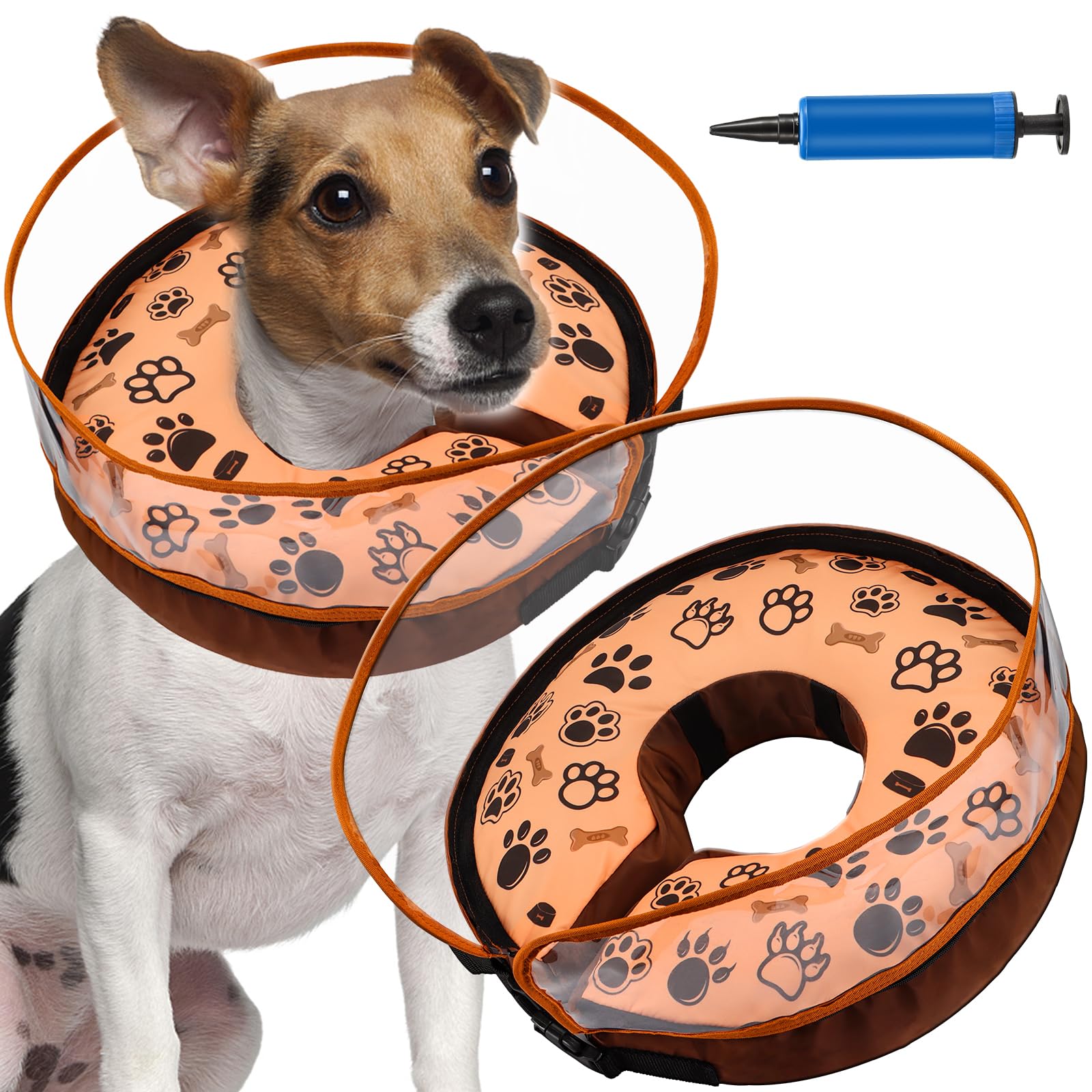 Dog Cones for Medium Dogs,Soft Cone for Dogs After Surgery,Inflatable Dog Cone,Dog Donut Collar,Dog Neck Donut,Cone for Dogs to Stop Licking(Medium Dog Cone)