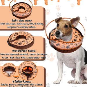 Dog Cones for Medium Dogs,Soft Cone for Dogs After Surgery,Inflatable Dog Cone,Dog Donut Collar,Dog Neck Donut,Cone for Dogs to Stop Licking(Medium Dog Cone)