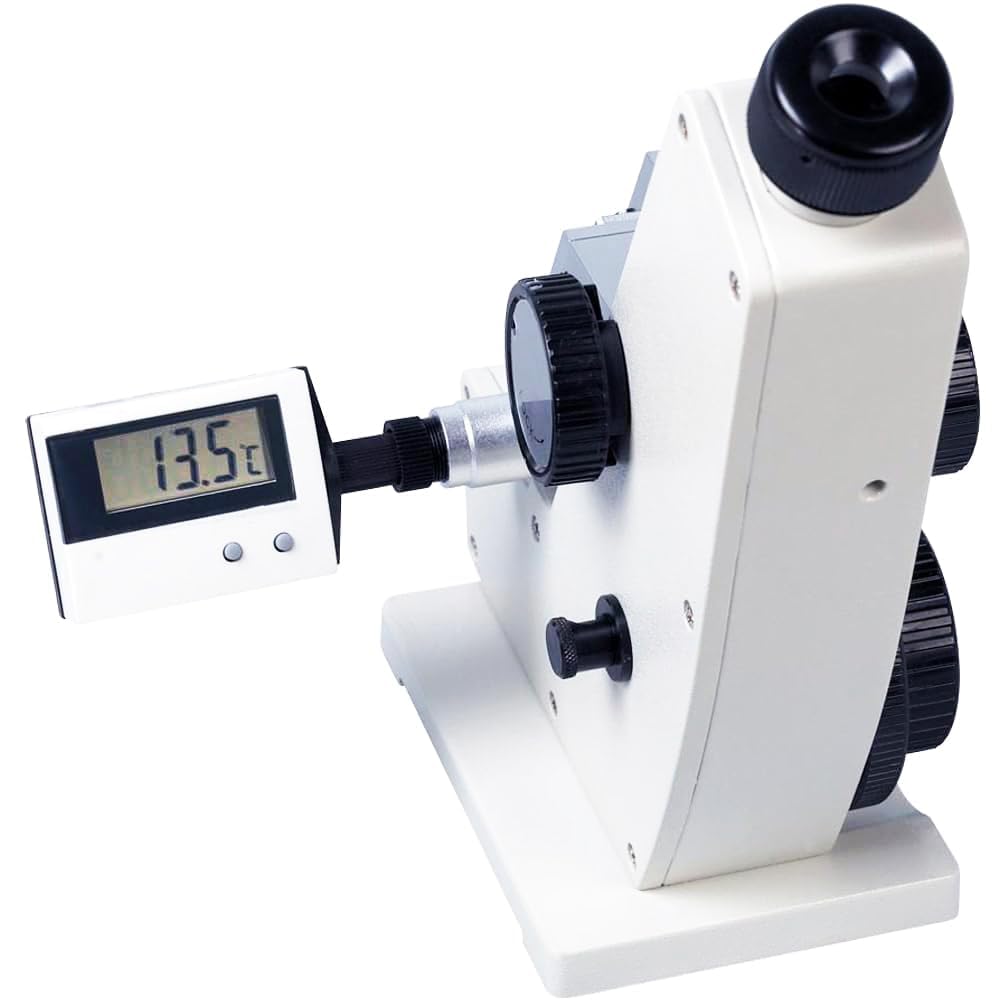 HFBTE ABBE Refractometer Monochromatic Refractometer Monocular Abbe Refractometer Brix Refractometer Laboratory Optical Equipment with Refractive Index nD 1.3000-1.7000 Accuracy(nD) ±0.0002