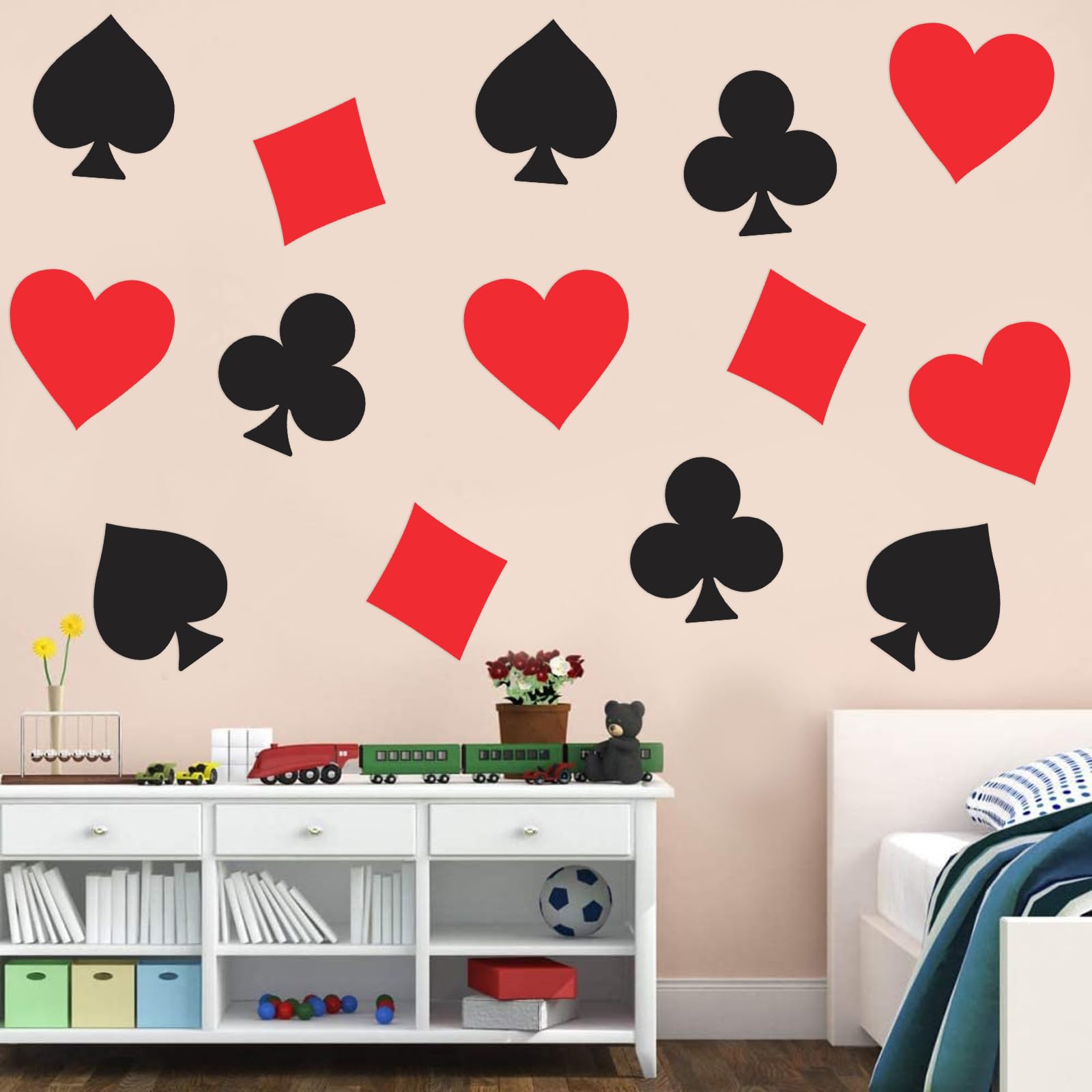 40 Pcs Casino Cutouts Las Vegas Casino Party Decorations Poker Silhouette for Casino Poker Theme Birthday Party Supplies School Bulletin Board Craft Home Wall Decor