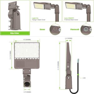 OPENLUX AC 277-480V 150w LED Parking Lot Light with 240W Shoebox LED Retrofit Kits