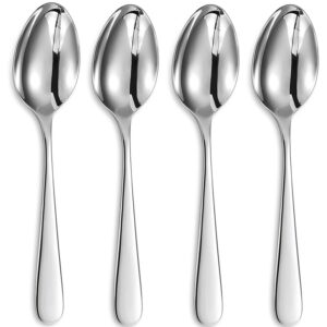 KEAWELL Premium Louise Spoons Set, Set of 4, 18/10 Stainless Steel, Exceptional mirror finish, Dishwasher Safe (7.7" Dinner Spoon)