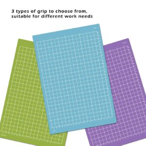 ReArt Standard Grip Mats for Cricut Joy Xtra - 12 x 8.5 Inches Craft Paper Cutting Mat Use with Printer Paper, Vellum, Light Cardstock & More, Sewing and Crafting (3 Packs Standerd)