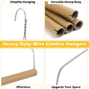 Didaey 10 Sets Dry Cleaner Hangers 18 Drapery Hanger and Tubes Tablecloth Hangers Blanket Hanger Drapery Hangers with Strong 10.5 Gauge Wire for Heavy Items