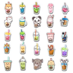 50 Pack Pcs Boba Bubble Tea Stickers for Water Bottles Waterproof Vinyl Laptop Luggage Helmet Cups Funny Cute Random Sticker Packs Teens Girls Adults Boys Aesthetic Small Decals