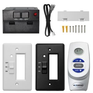 gas fireplace remote control kit rcst, for millivolt thermostatic gas valve on/off, compatible with ambient, majestic, monessen, vermont castings gas valve fireplaces and stoves, 5 year warranty