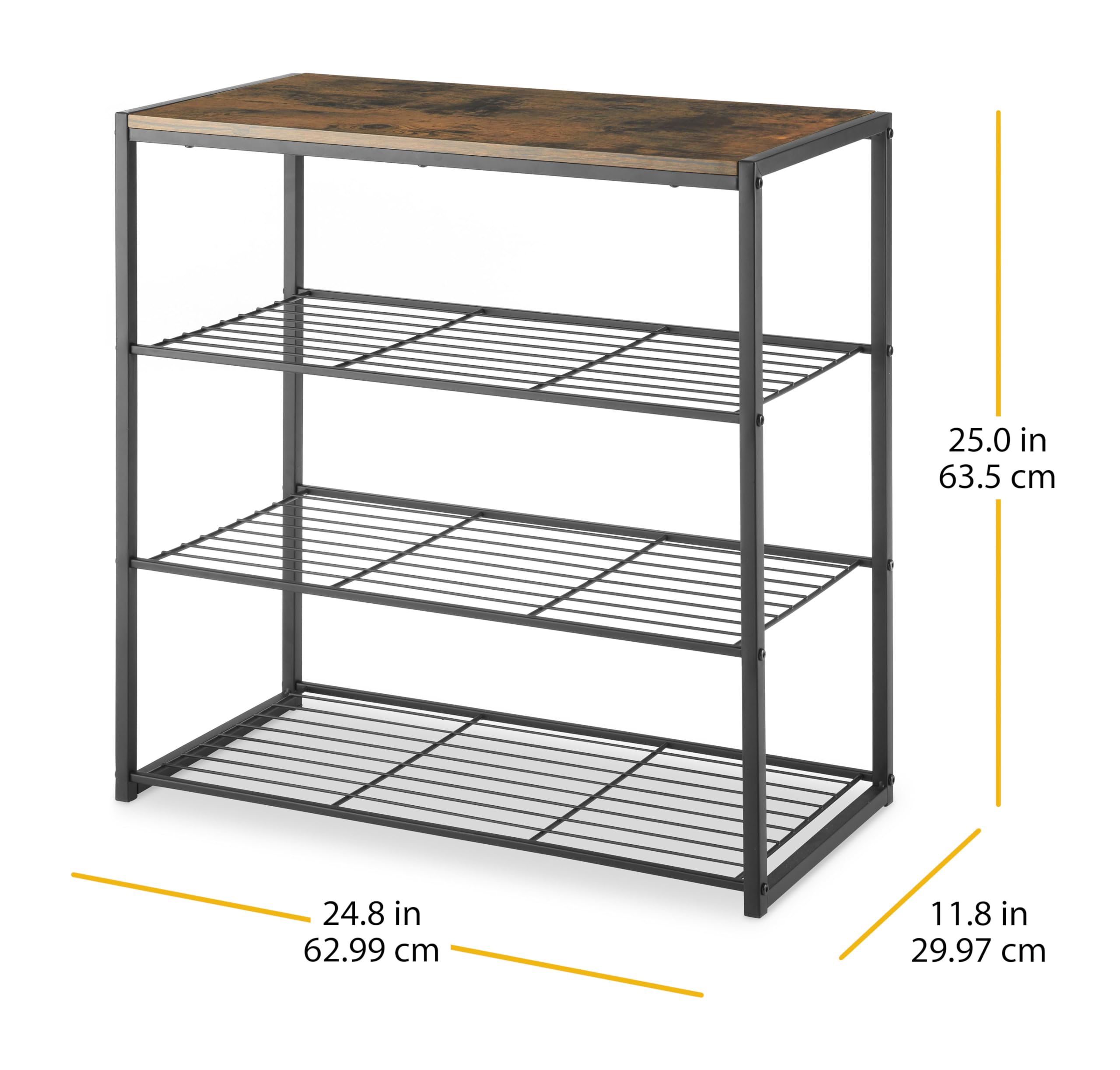 Whitmor Modern Industrial 4-Tier Storage Shelves