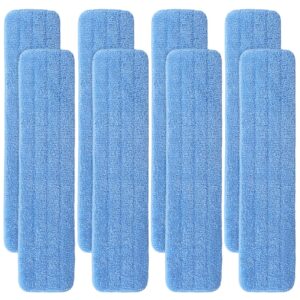 replacement microfiber pad for rubbermaid commercial 24 inch mop head - 8 pack wet & dry commercial cleaning refills reusable mop refills fit for any microfiber flat mop system 24"