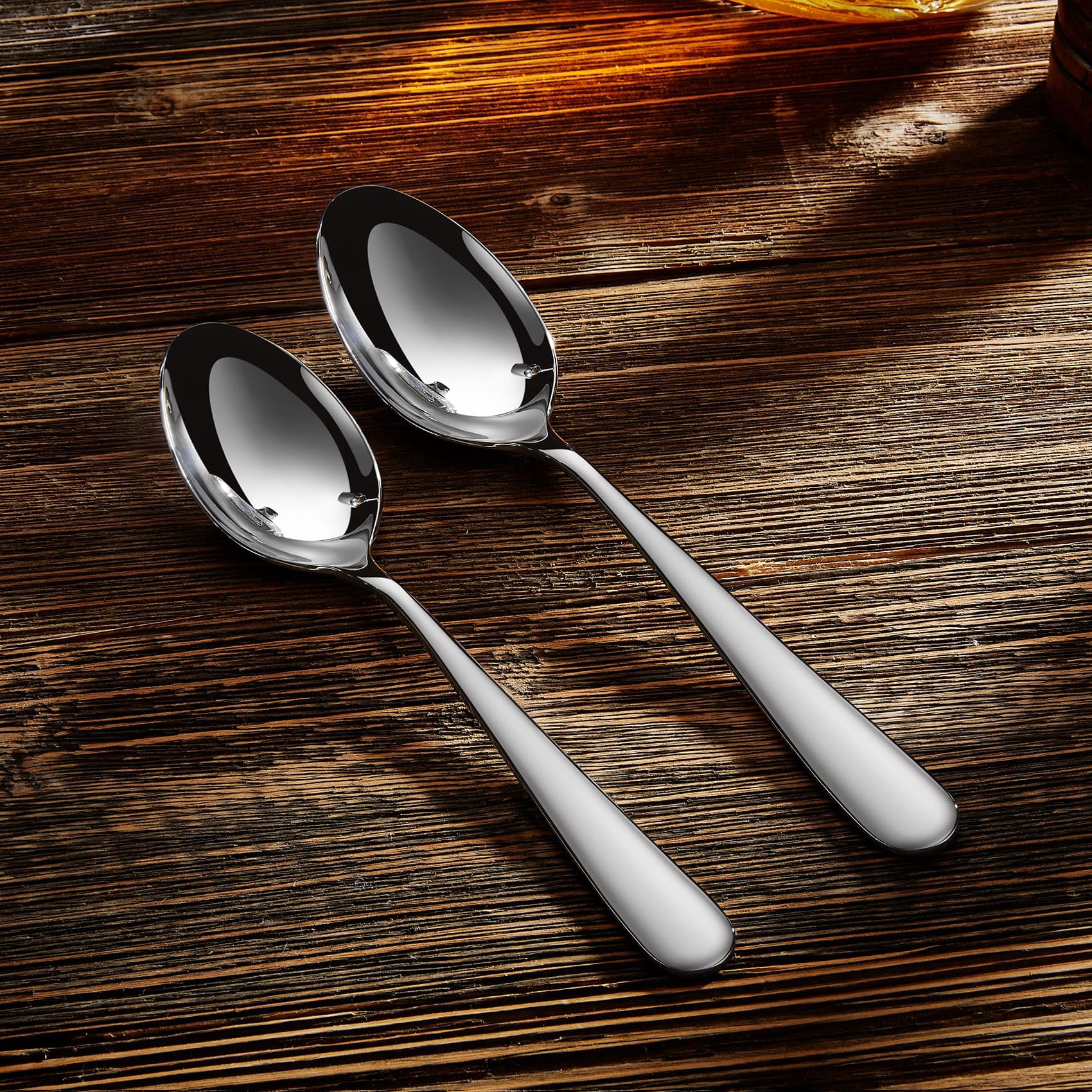 KEAWELL Premium Louise Spoons Set, Set of 4, 18/10 Stainless Steel, Exceptional mirror finish, Dishwasher Safe (7.7" Dinner Spoon)