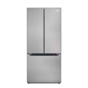 koolmore km-rerfdss-18c 30-inch and 18.5 cu. ft. counter depth french refrigerator with three doors and deep freezer in stainless-steel, silver