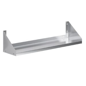 amgood 48" long x 12" deep stainless steel wall shelf with side guards | nsf certified | appliance & equipment metal shelving | kitchen, restaurant, garage, laundry, utility room