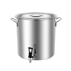 stock pot with spigot - large stock pot with lid, stockpot large stock pot, food grade 304 thick stainless steel soup bucket（with faucet) suitable, for all stove